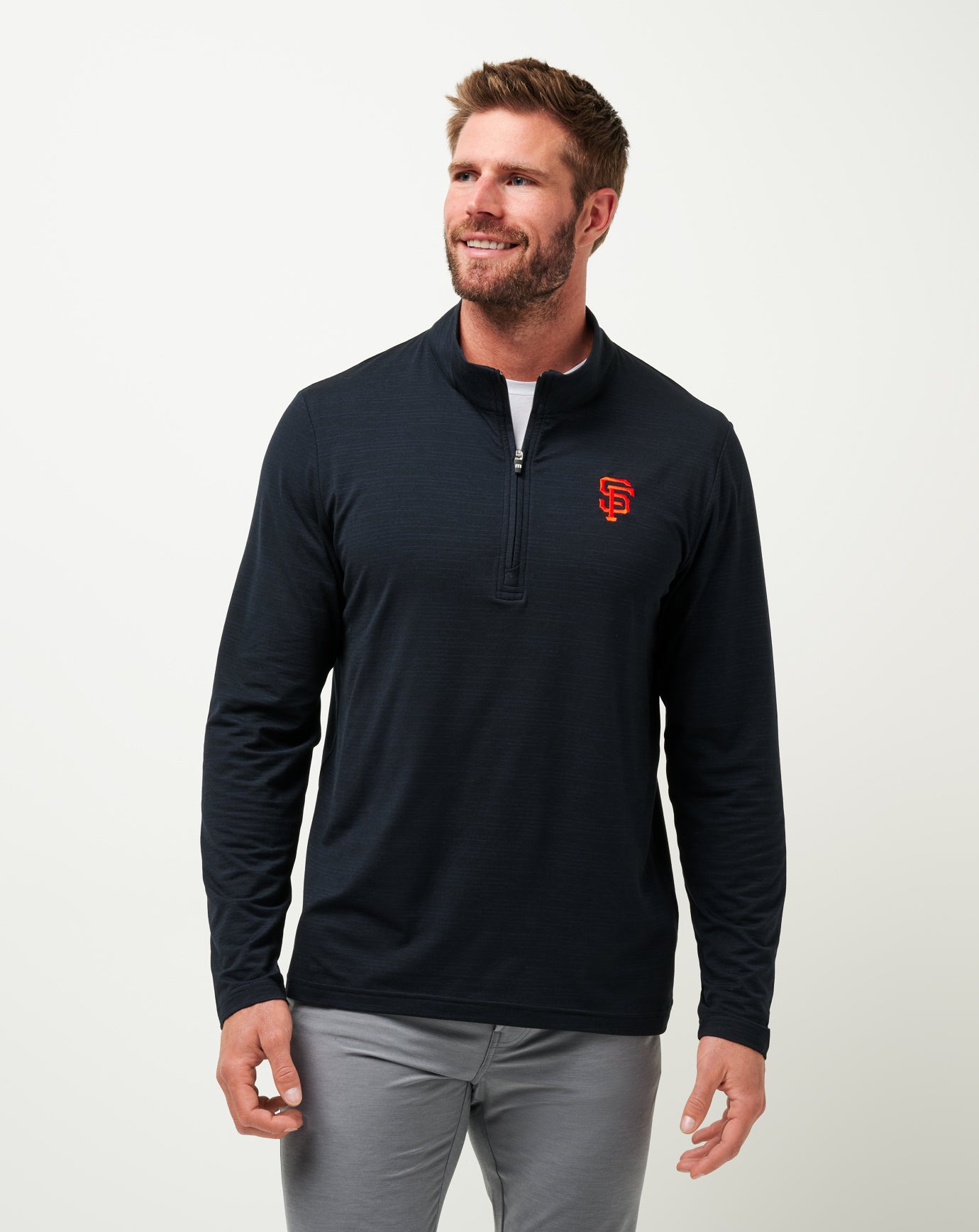 San Francisco Giants The Heater Quarter Zip & TravisMathew